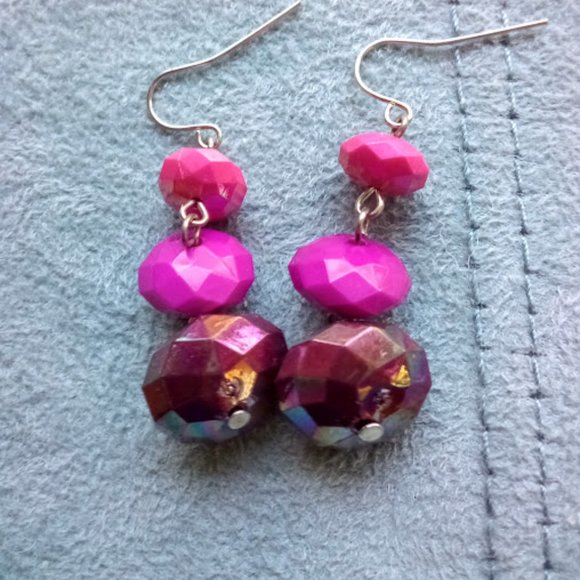 Jewelry | Cherry And Magenta And Wow Earrings | Poshmark